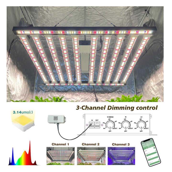 Samsung LM301H Evo 1000W Full Spectrum Indoor Plant LED Grow Light for Indoor Plants ODM