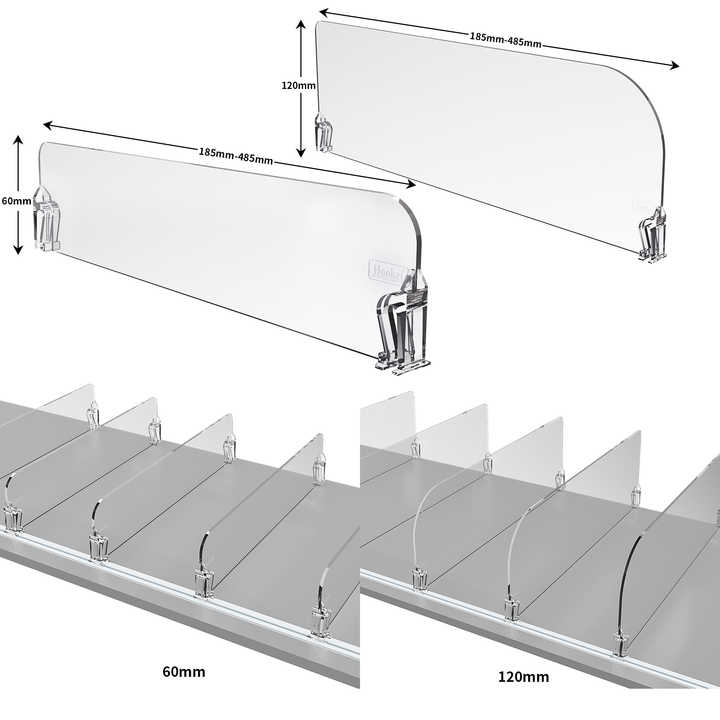Magnetic Supermarket Display PET Shelf Divider Separators Divider for ...