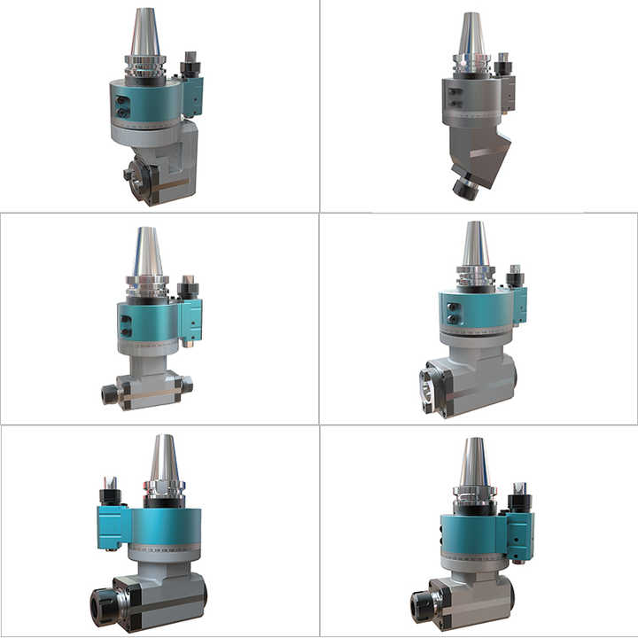 Customized Right Angle Head CAT50 HSK50 90 Degree ER25 ER32 CNC Milling Head CNC Angle Head ...
