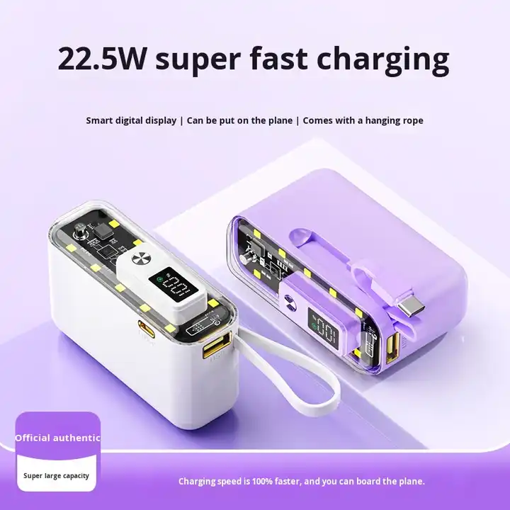 Mini Transparent Mecha PD 10000mAh Power Bank Fast Charging High ...