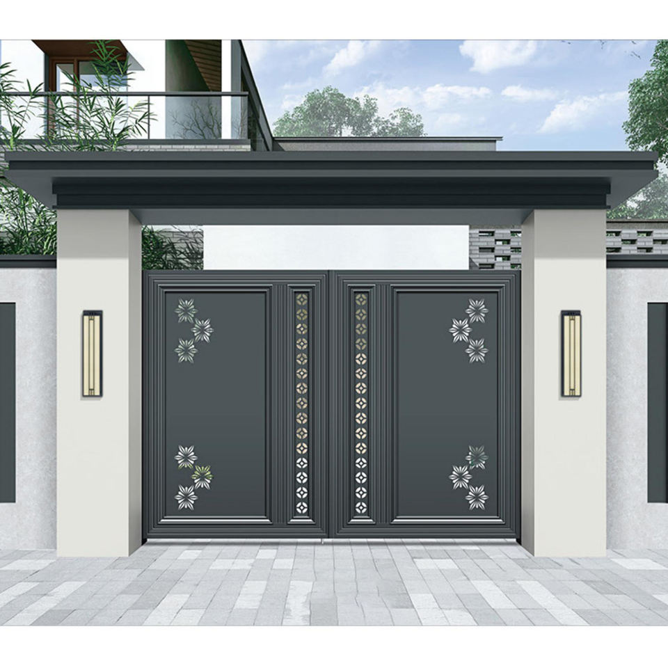 Modern Decorative Privacy Aluminum Swing Gate Automatic Latest Main ...
