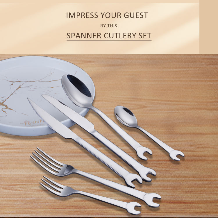 Creative Design Stainless Steel Flatware Spanner Cutlery
