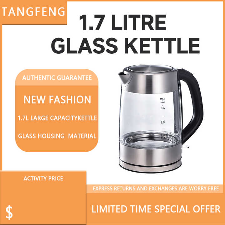 1.7L Stainless Steel Electric Kettle 360 Degree Rotational Base ...