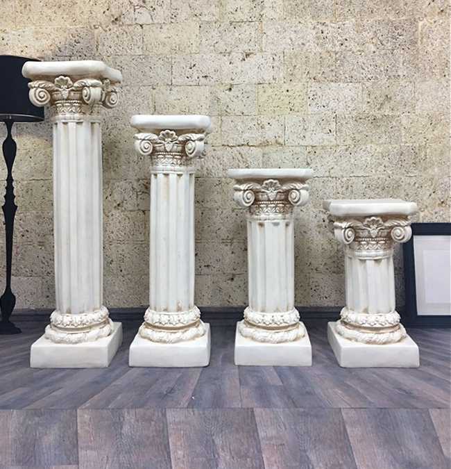HJ220022 Vintage Roman Square Pillar Design for Event Decor