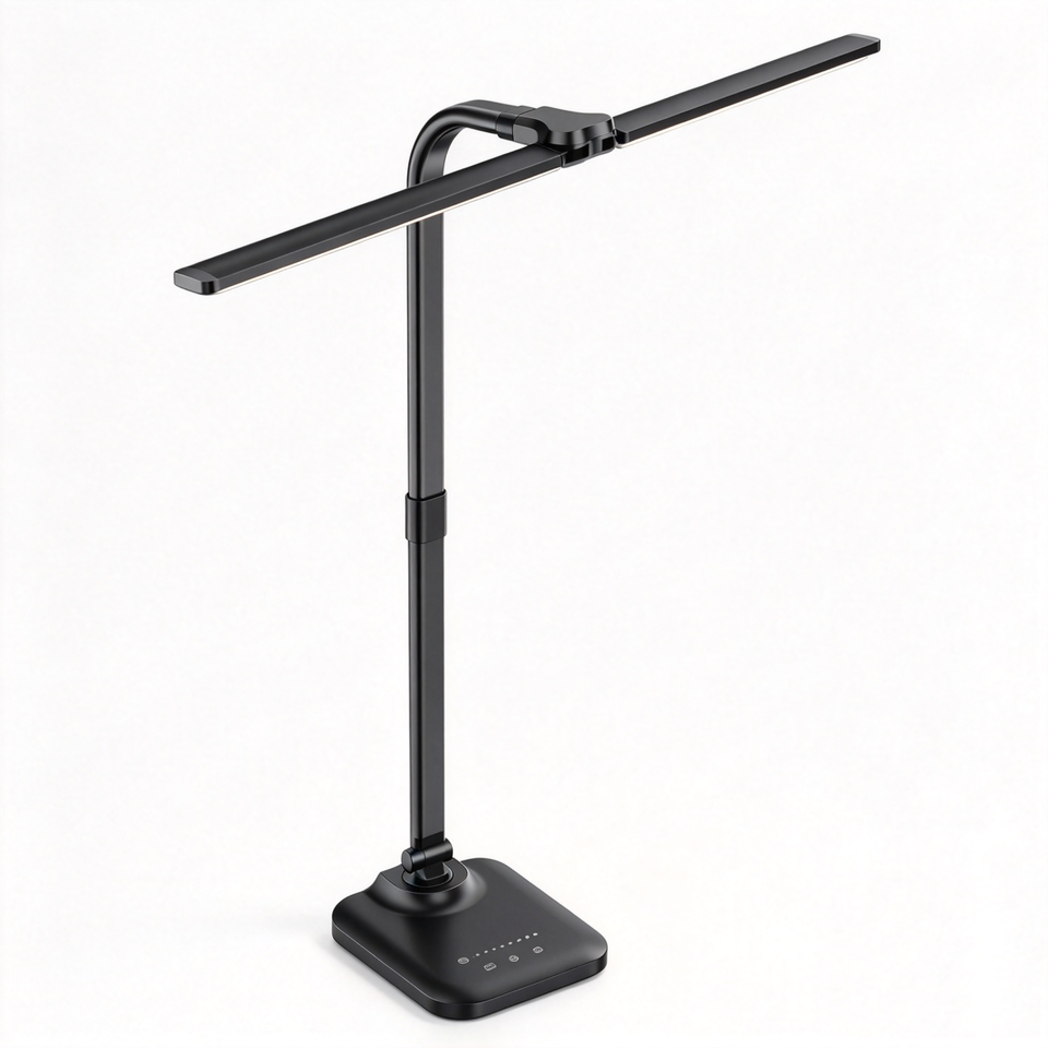 Long Panel LED Desk Lamp 10W 6V AC Touch Dimmable Table Lamp with Night ...