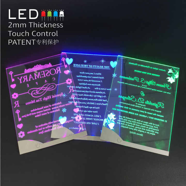 Luxury LED Invitation Card - Unique Acrylic Light Wedding Card