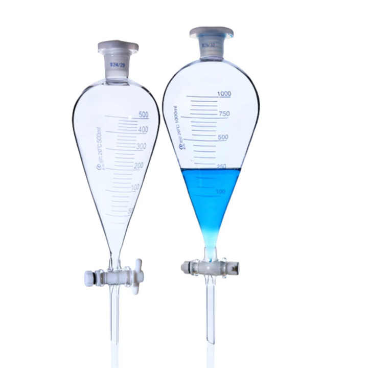 Liquan Pear Shape Borosilicate Glass Separatory Funnel Separating ...