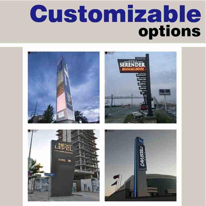 BUOYANT Custom Acrylic Pylon Signs LED Strips Neon Light Tube Companies ...