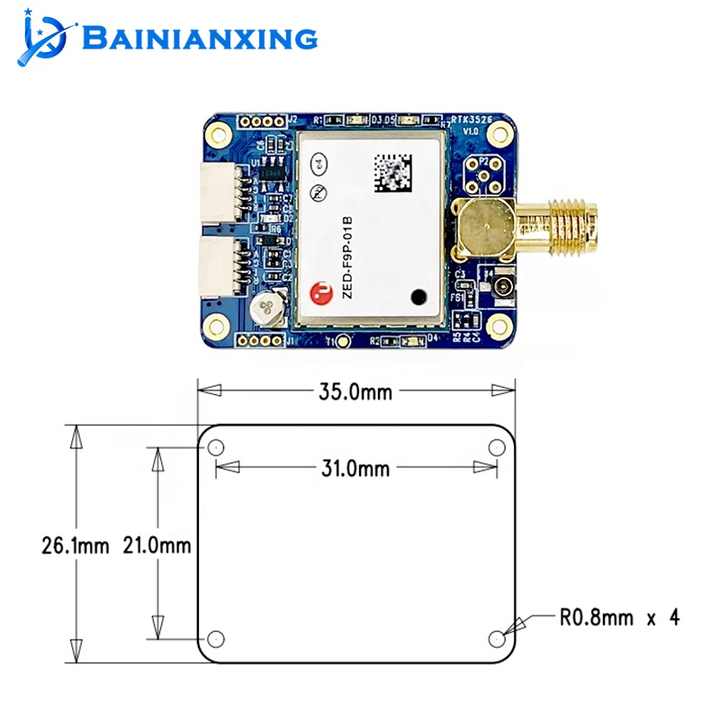 ZED F9P RTK GNSS Development Board - Precision & Reliability