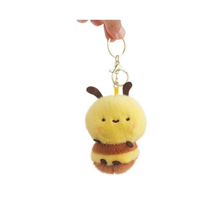 Cute Bee Plush Keychain, Soft Fluffy Stuffed Toy, Cute Animal Bag ...