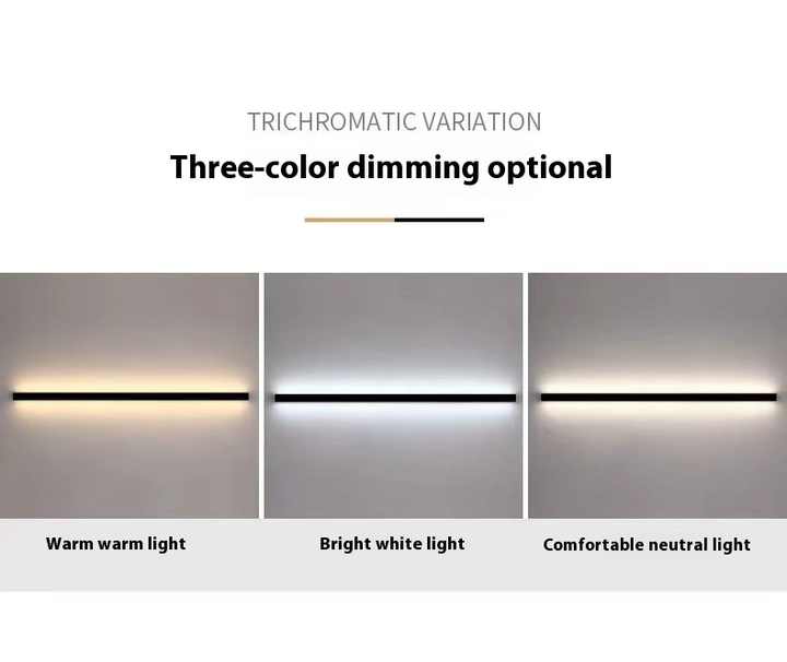 Linear LED Wall Sconce Fixture Rectangular Black Wall Lamp IP65 Outdoor Modern Wall Light ...