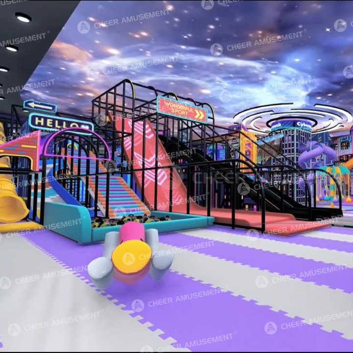 Cheer Amusement - Custom Indoor Playground with LED Slides