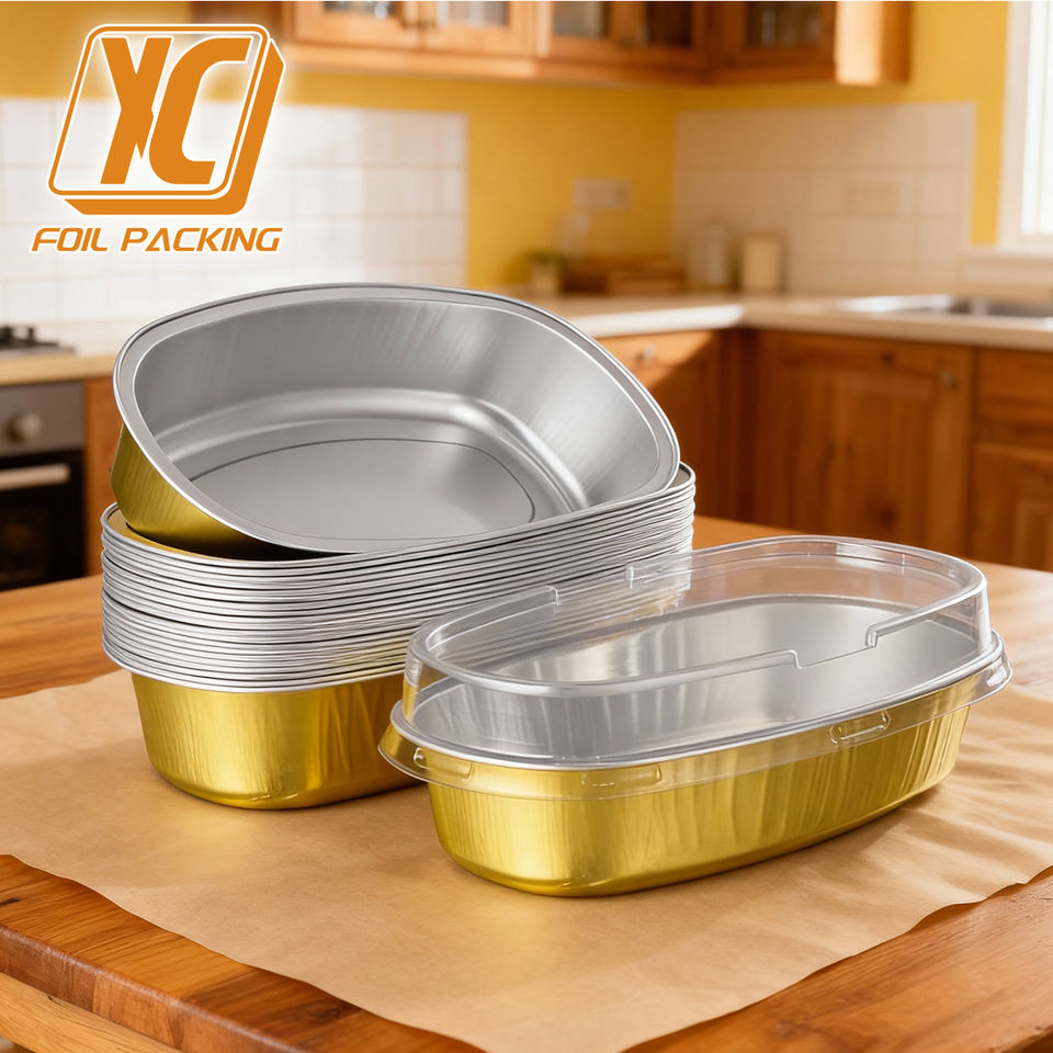 XC Y49 380mL Disposable Aluminum Baking Loaf Container Microwavable ...
