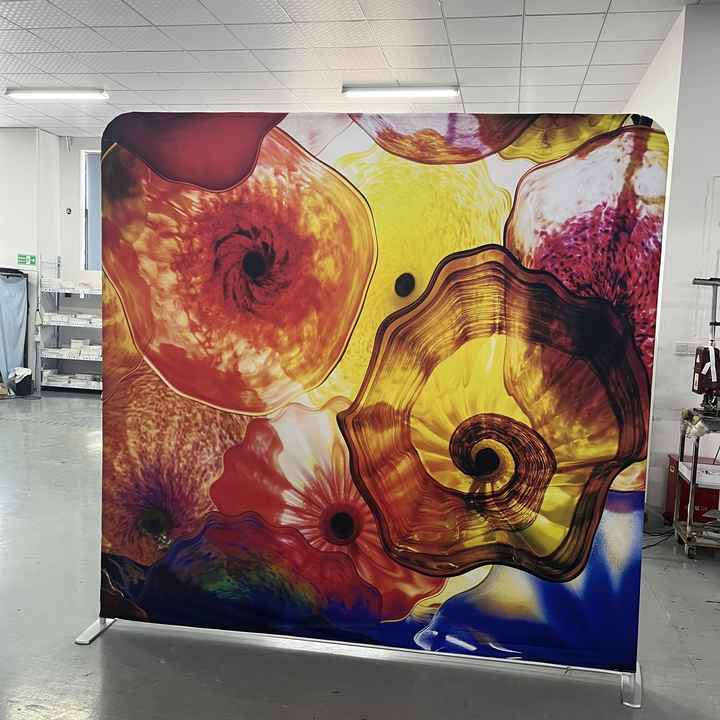 Custom Tension Fabric Ceiling Banner for Trade Shows