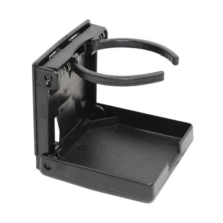 Black Universal Adjustable Folding Cup Holder Coffee Drink Bottle Stand ...