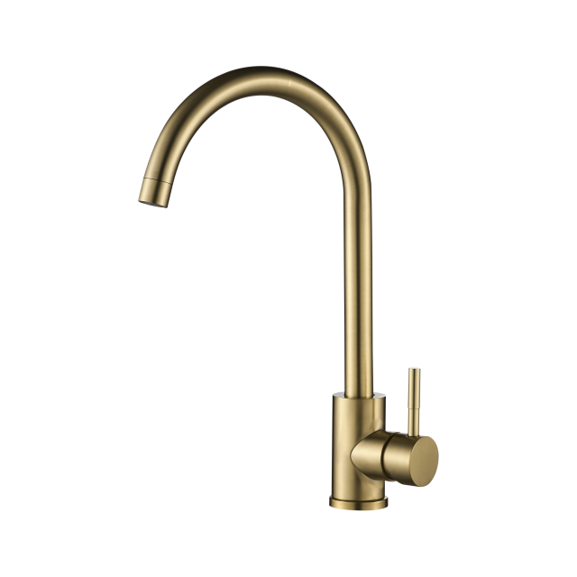 Classic stainless steel brushed gold faucet rotate 360 degree deck ...