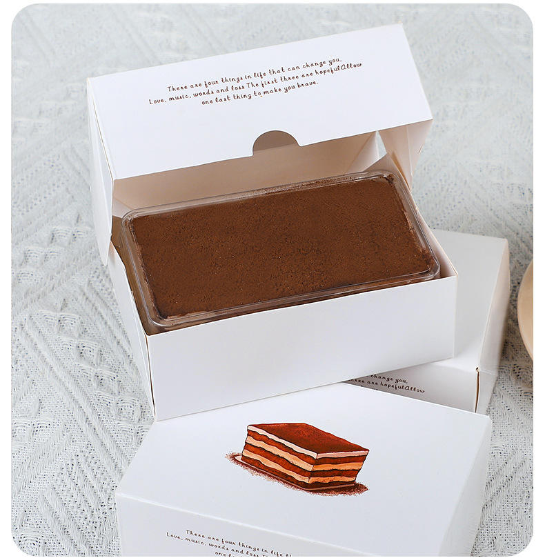 Recyclable Commercial Takeout Box for Tiramisu Layer Cake Mousse Berry ...