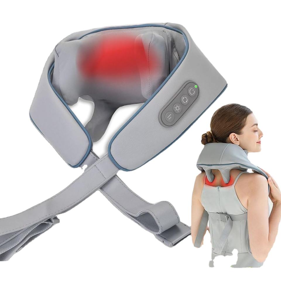 Nowcozy Deep Kneading Neck and Shoulder Massager with Heat - 5D ...