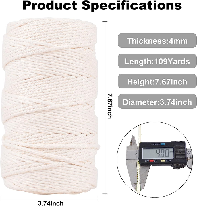 Macrame Cord 100 Meter - Versatile DIY Crafting Material