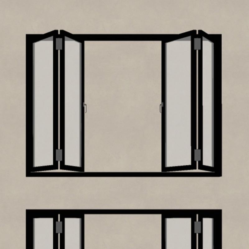 Panoramic Horizontal Folding Sliding Window Full-Opening Aluminum Alloy ...