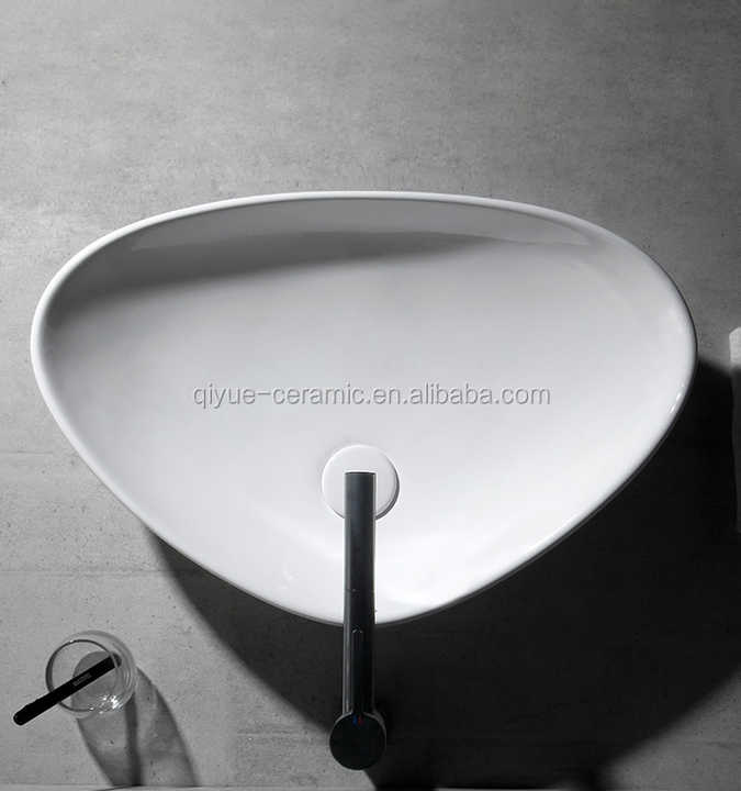 Modern Design Bathroom Triangle Shape Wash Basin Sanitaryware Ceramic ...