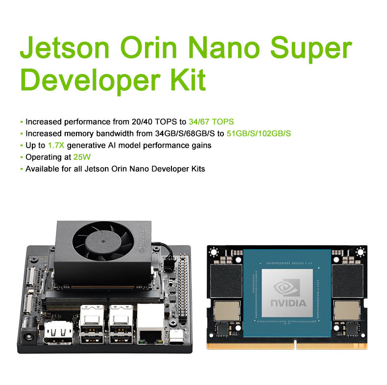 Official New Dev Kit NVIDIA Jetson Orin Nano Super 8GB 67Tops Jetpack 6 ...