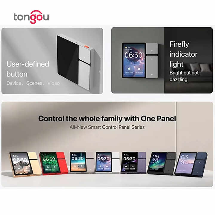 TONGOU Smart Wall Switch - 3.5 Inch Display, WIFI Control