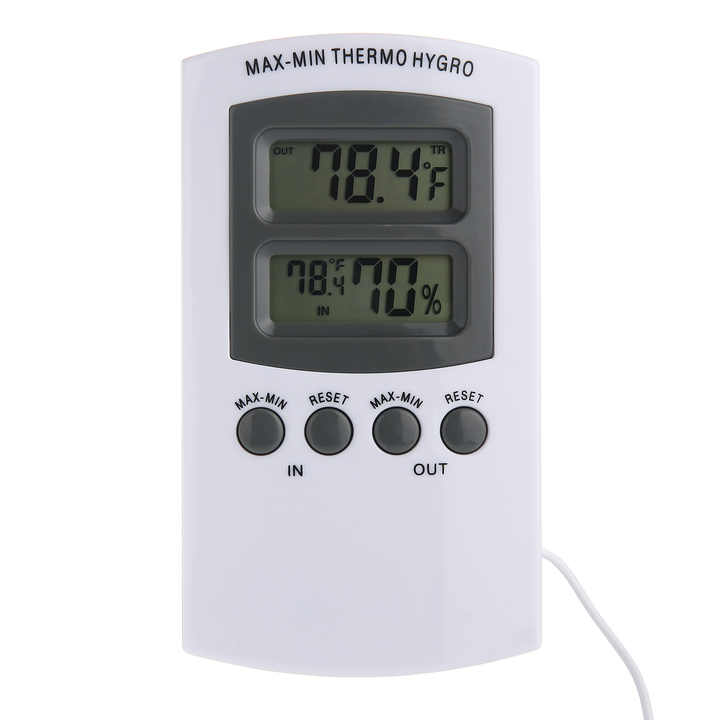 Digital Max Min Thermometer Hygrometer Indoor Outdoor Thermometer ...