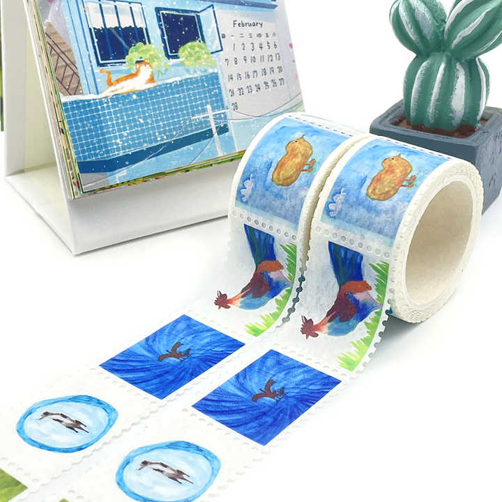 Single Side Printed Stamp Roll Printed Tape Cheap Wear-resistant Custom ...