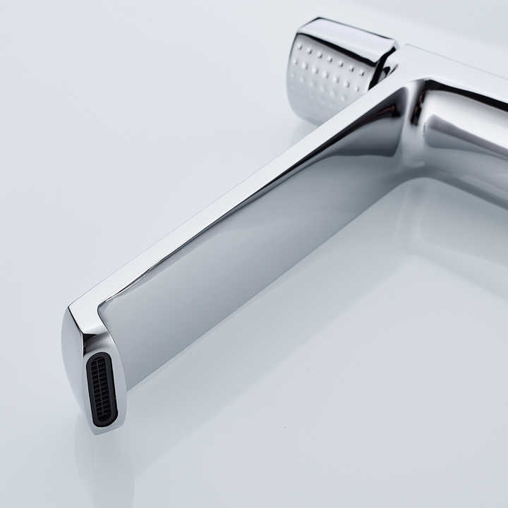 Modern Single-Hole Brass Basin Mixer Tap Single Lever Chinese Bathroom ...