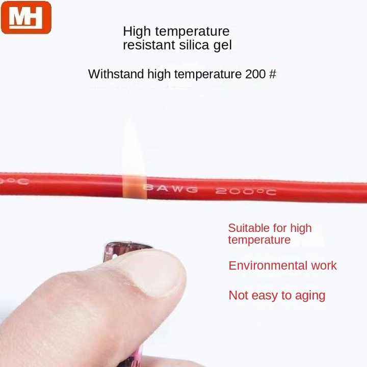 UL3512 600V 200C Electrical Silicone Cable Wire Tinned Copper Stranded Wire for Motor Battery ...