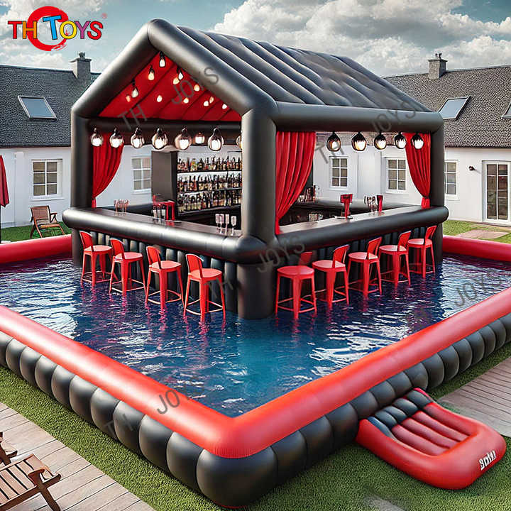 Inflatable Pool Lounge for Parties - Custom Made PVC Bar