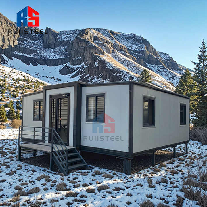 RUIISTEEL 20ft 40ft Luxury Modern Prefab Villa Insulated Portable Expandable Container House 2 3 ...