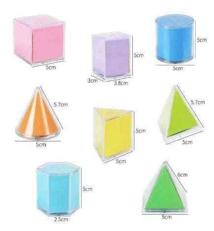 Math 3D Geometric Shapes Educational Montessori Learning Toy for Kids ...