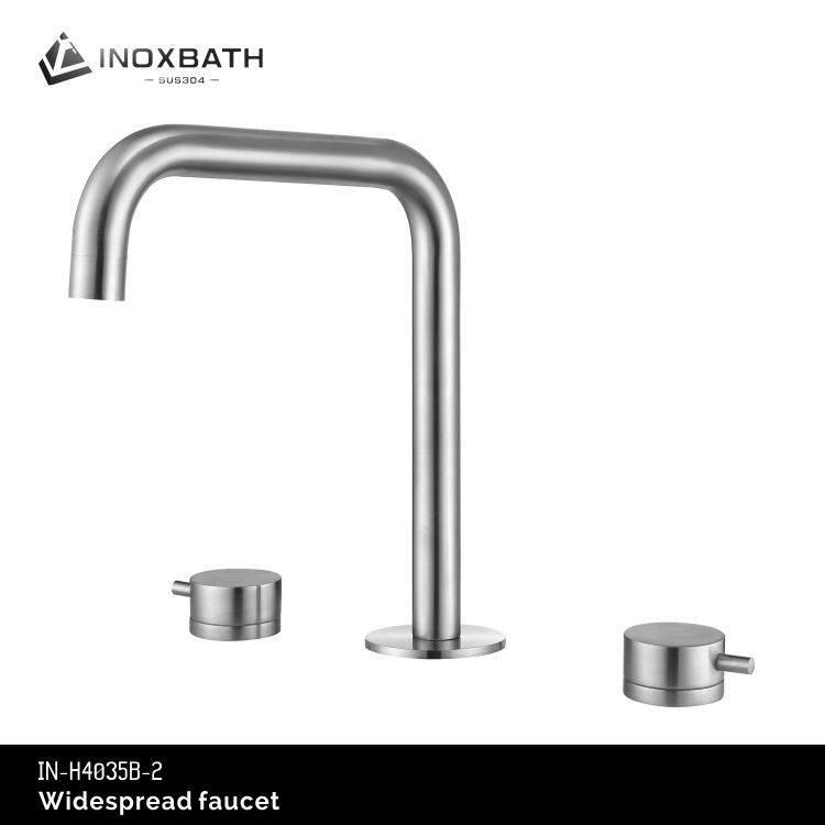 Luxury 3-Hole Desk Mounted Basin Faucet Cold Water Kitchen and Bathroom ...