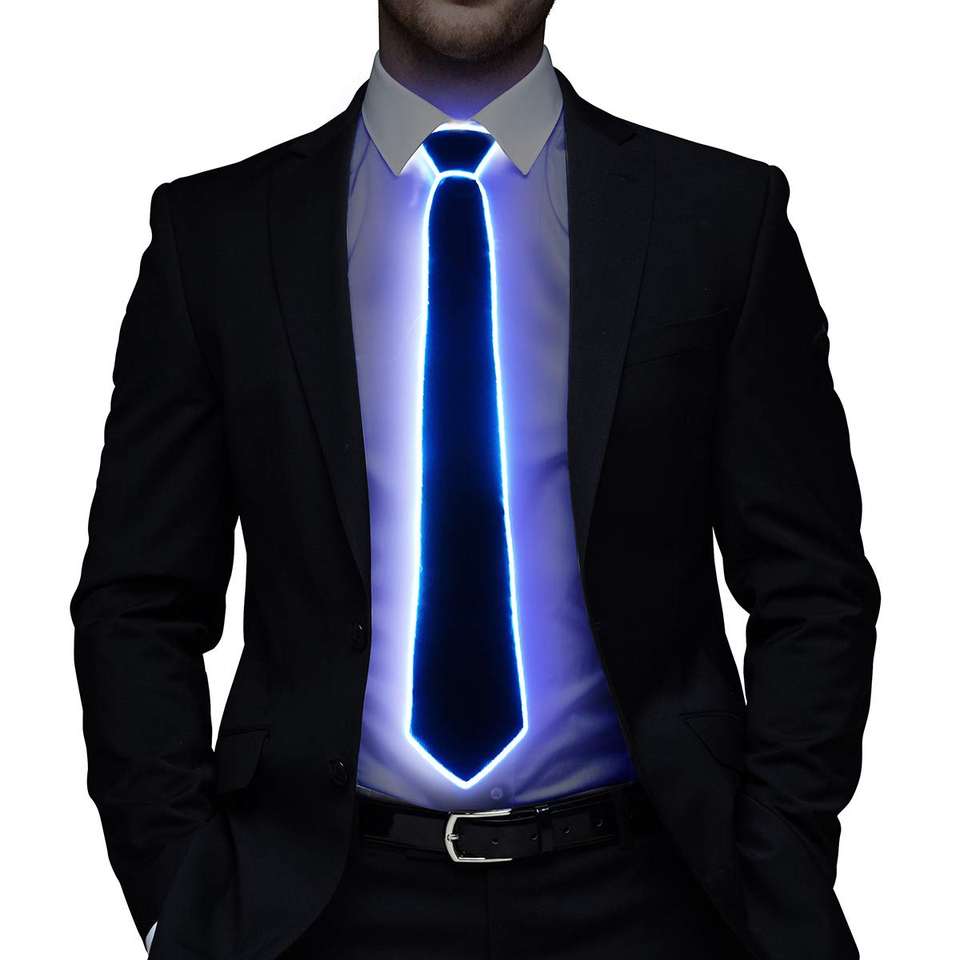 Flashing Light up Neon LED Necktie for Man - Party Accessory