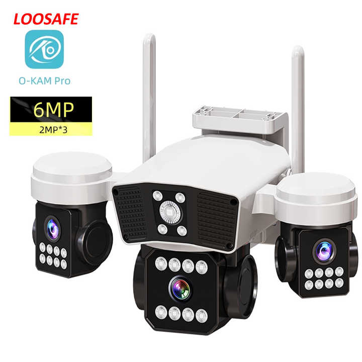 3 Lens Wifi Camera - Full Color, Waterproof, and Dual PTZ