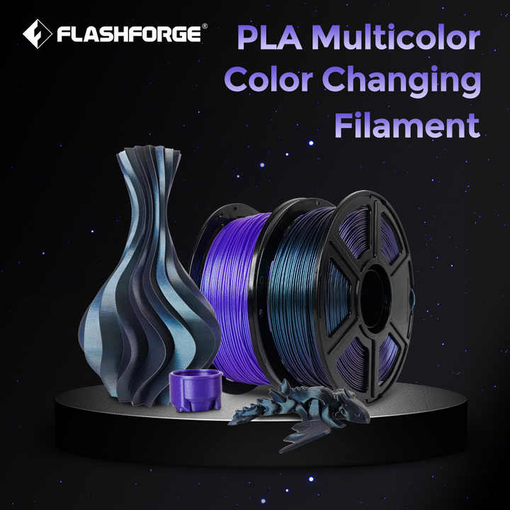 Flashforge 1KG 1.75mm Multicolor PLA Pro Color-Changing Filament for 3D ...