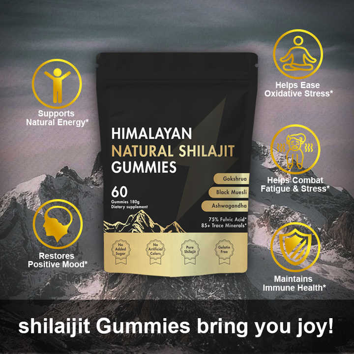 Himalayan Shilajit Gummies - Energy Supplement with 85+ Trace Minerals