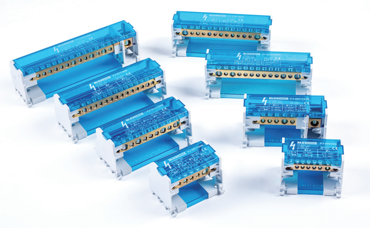 Two Pole 100A Power Distribution Terminal Blocks 15 Connection Points ...