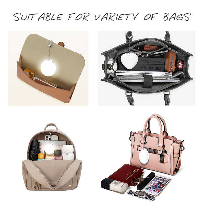 Custom USB C Rechargeable Purse Lights - Heart Shape