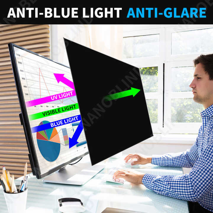 Nanotreed Filter privasi 21.5 inci Monitor komputer Anti-spy Screen ...