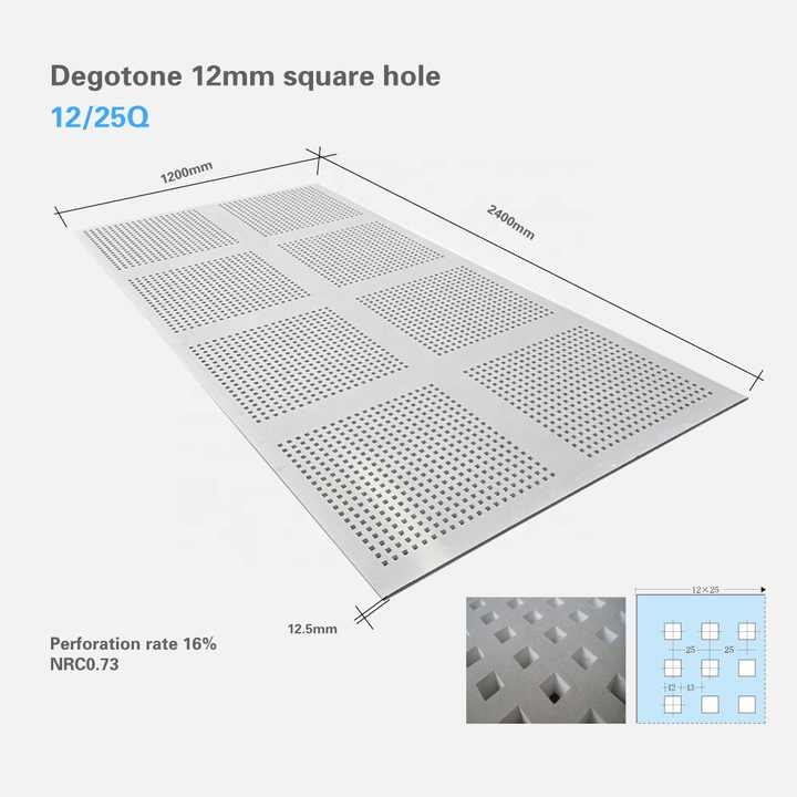 for Suspended ceiling Perforated And Suspension Metal Grid System Acoustic ceilings Square Hole ...