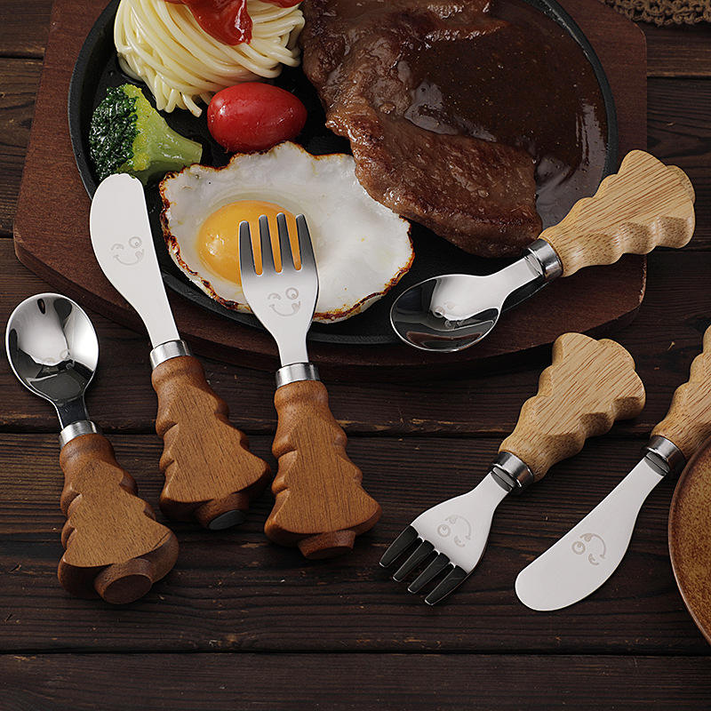 For Smiley Face Dinnerware Set for Children 304 Stainless Steel Knife ...