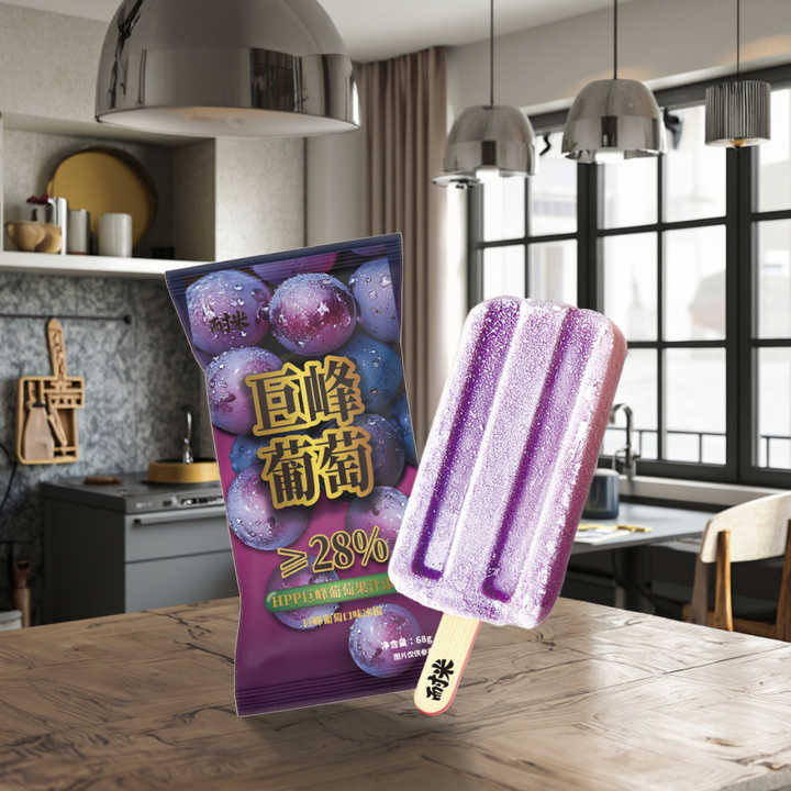Kyoho Grape Flavor Popsicle in Bag Fresh and Not Greasy Delicate Silky ...