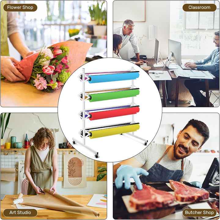JH-Mech Long Paper Rack Cutter Dispenser for Gift Wrapping Time Saving ...