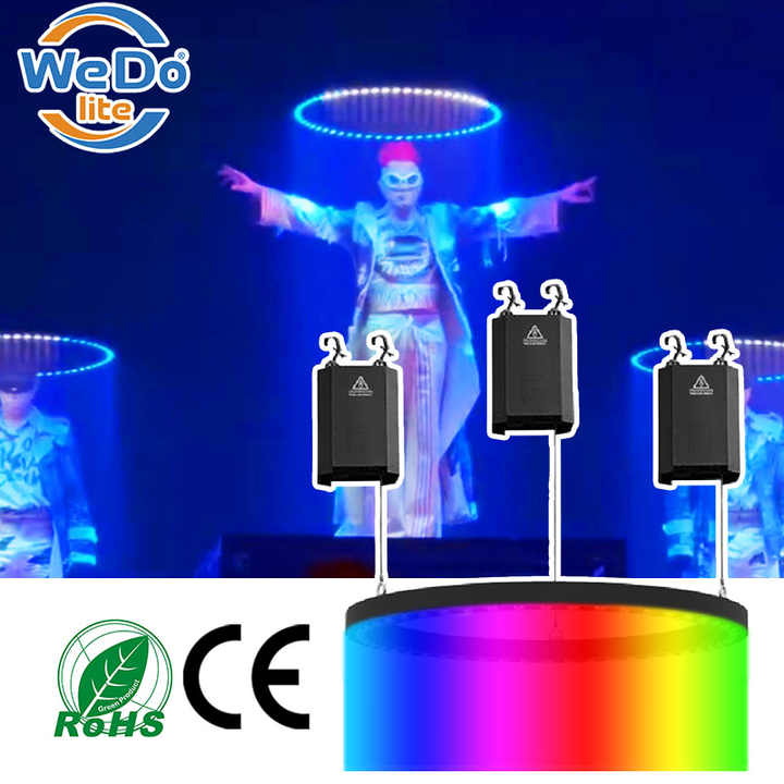 LED Winch System Lift LED Matrix Light 48*15w Knetic LED Ring Beam ...
