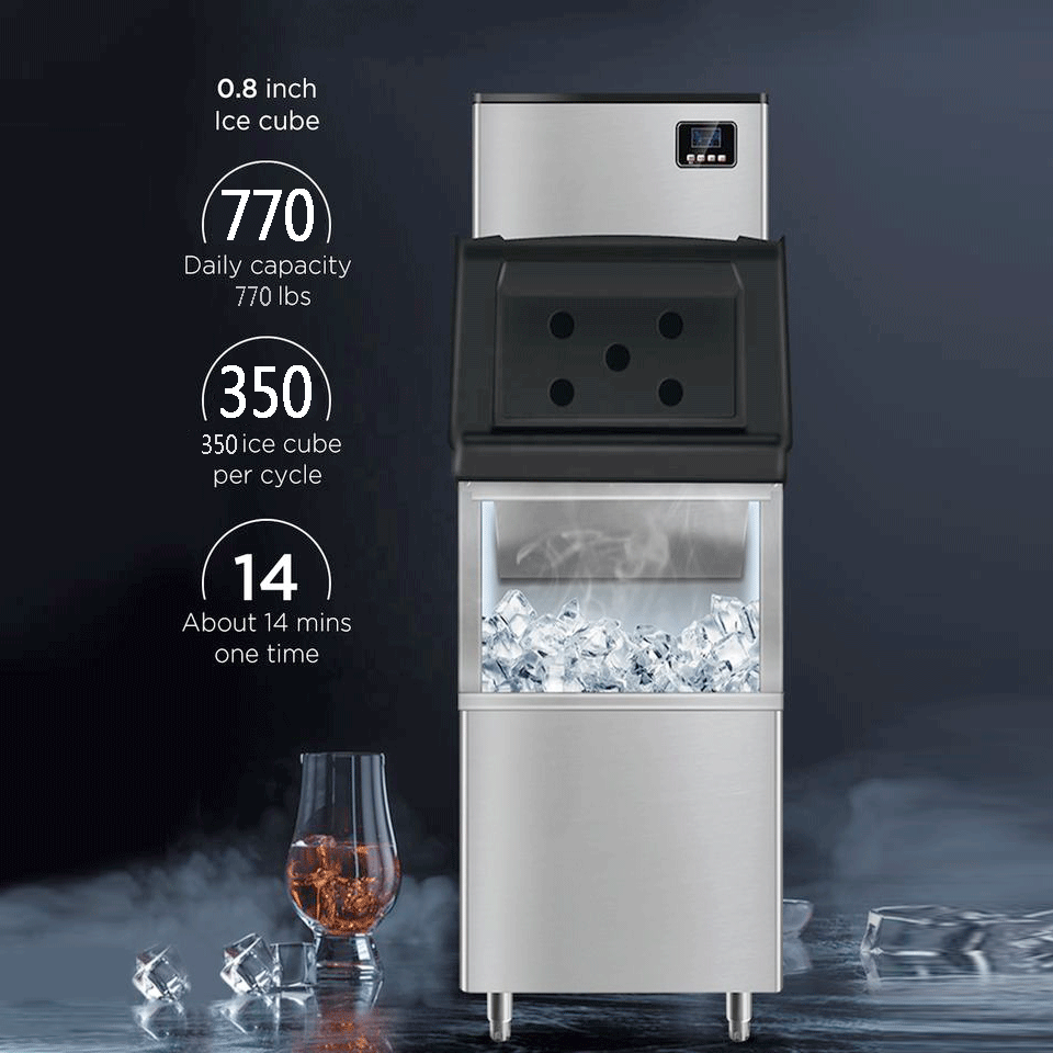 350kg/24h Commercial Ice Maker Machine - Automatic Block Ice Maker for ...
