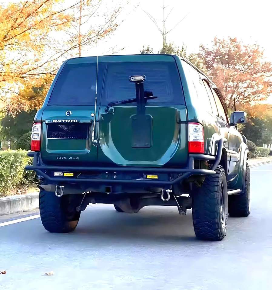 New Duty Black Manganese Steel Professional Custom Bolt-On Rear Bumper ...