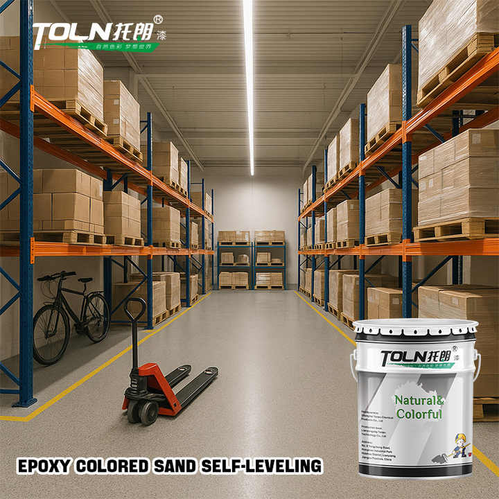 Wholesale High-Gloss Epoxy Colored Sand Self-Leveling Floor Paint High ...